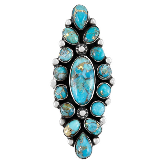 Turquoise queen Matrix Turquoise Ring – Flashy Ranch Hand Western Wear